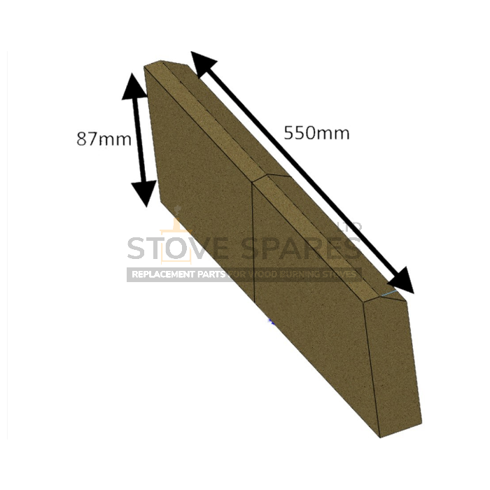 Hunter Herald 8 Rear/Back Fire Brick (Multi Fuel - CE/CEVII) -HHR08137