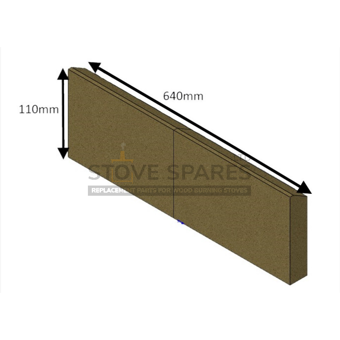 Hunter Herald 14 Multi Fuel Rear/Back Fire Brick (CE VII) - HHR14107